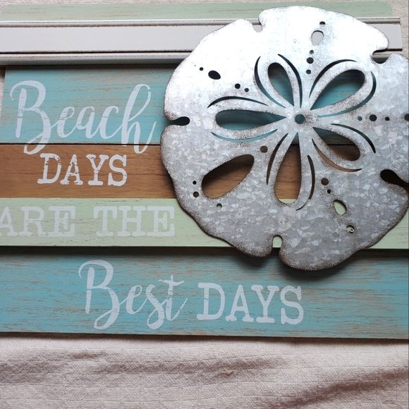 youngsinc | Wall Decor | Coastal Colored Beach Day Sign | Poshmark